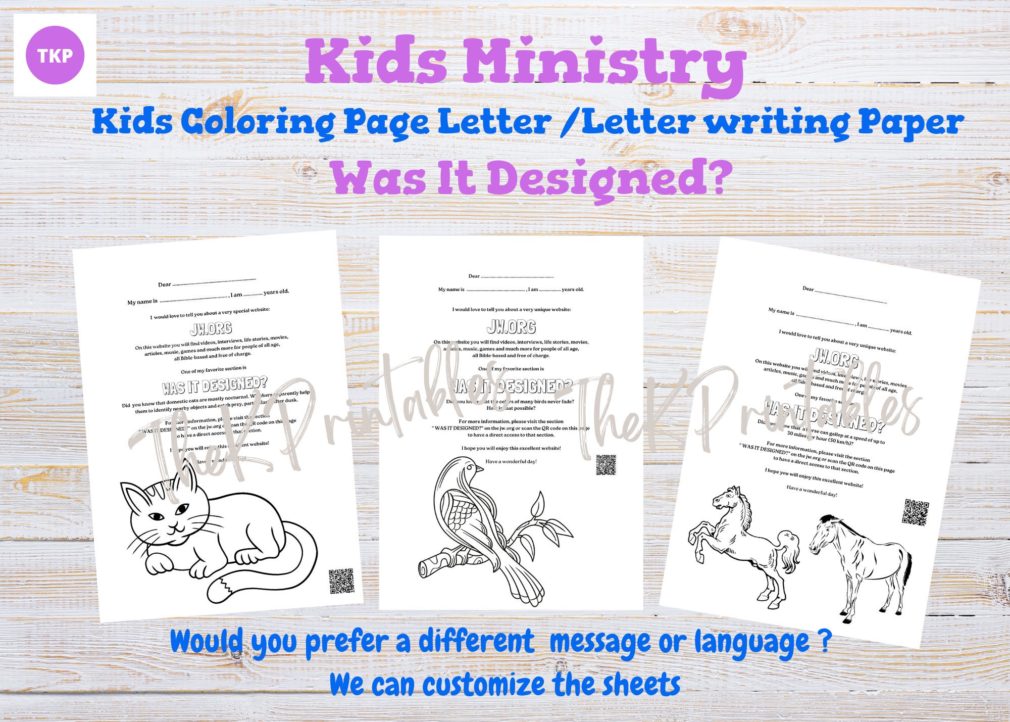 JW Kids Letter Writing Paper ~ Jw.org Website and "was It Designed?"~jw ...