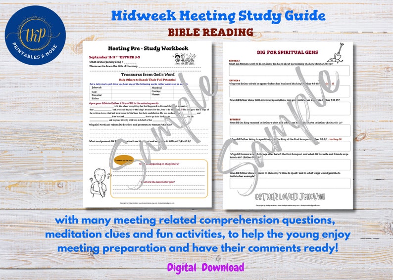Interactive Weekly Meetings Worksheets for Approx. Ages 8 and - Etsy