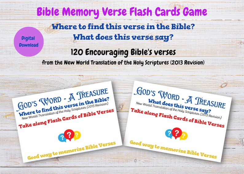 120 Encouraging Bible Verse Flash Cards Printable Bible Scripture Cards ...