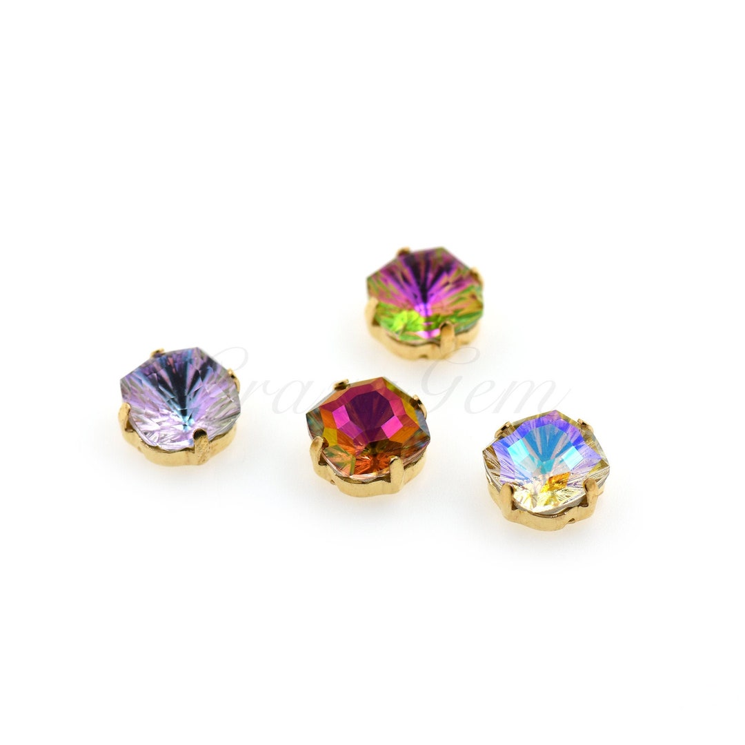 Square Crystal in Claw Beads,multi-color Sew on Rhinestone Charm,for ...