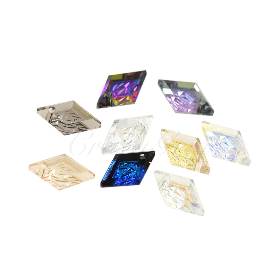 Rhombus Crystal Pendants,multicolor Selection，diy Jewelry Decoration ...