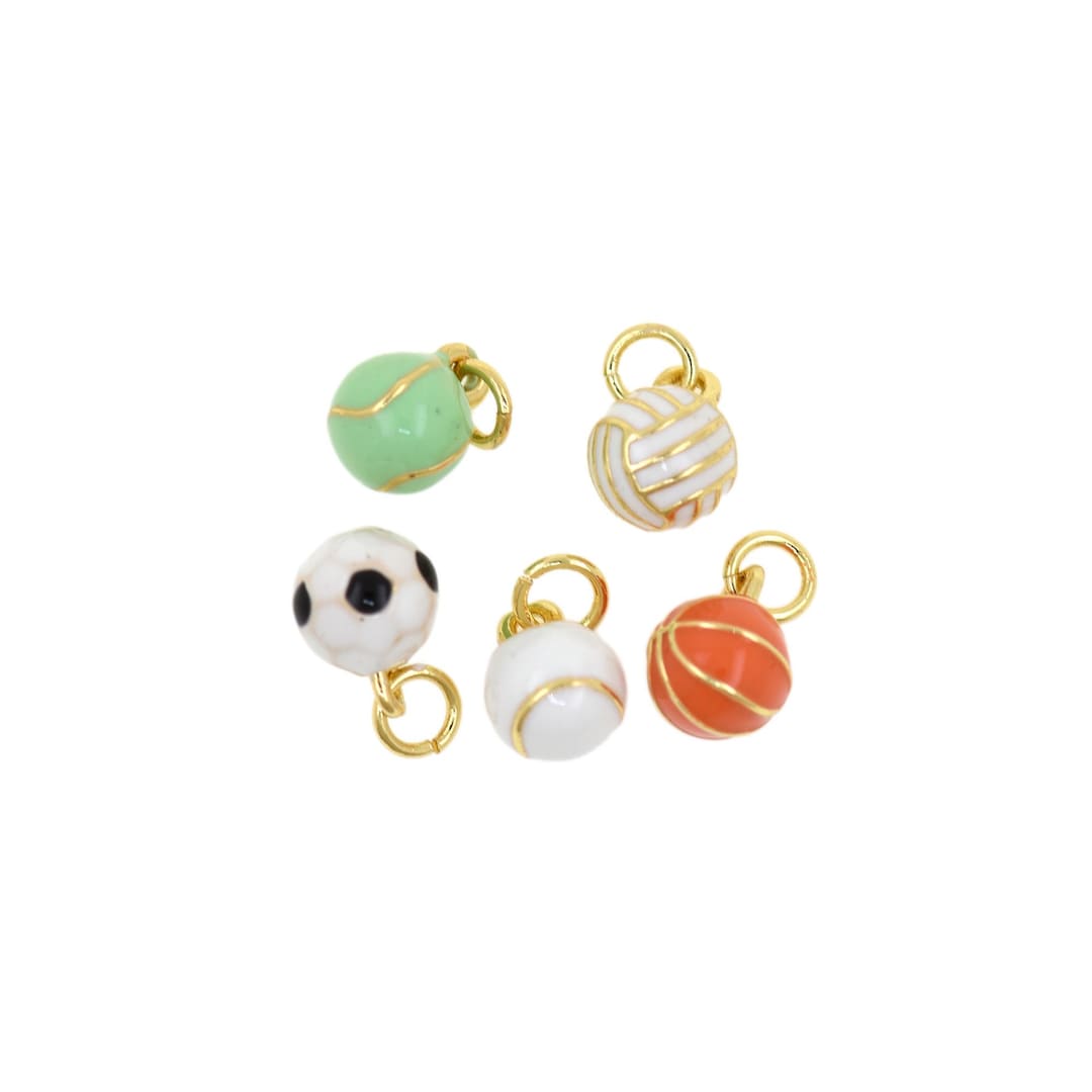 Celebrate Sports With 18K Gold Filled Ball Charms Featuring Soccer ...