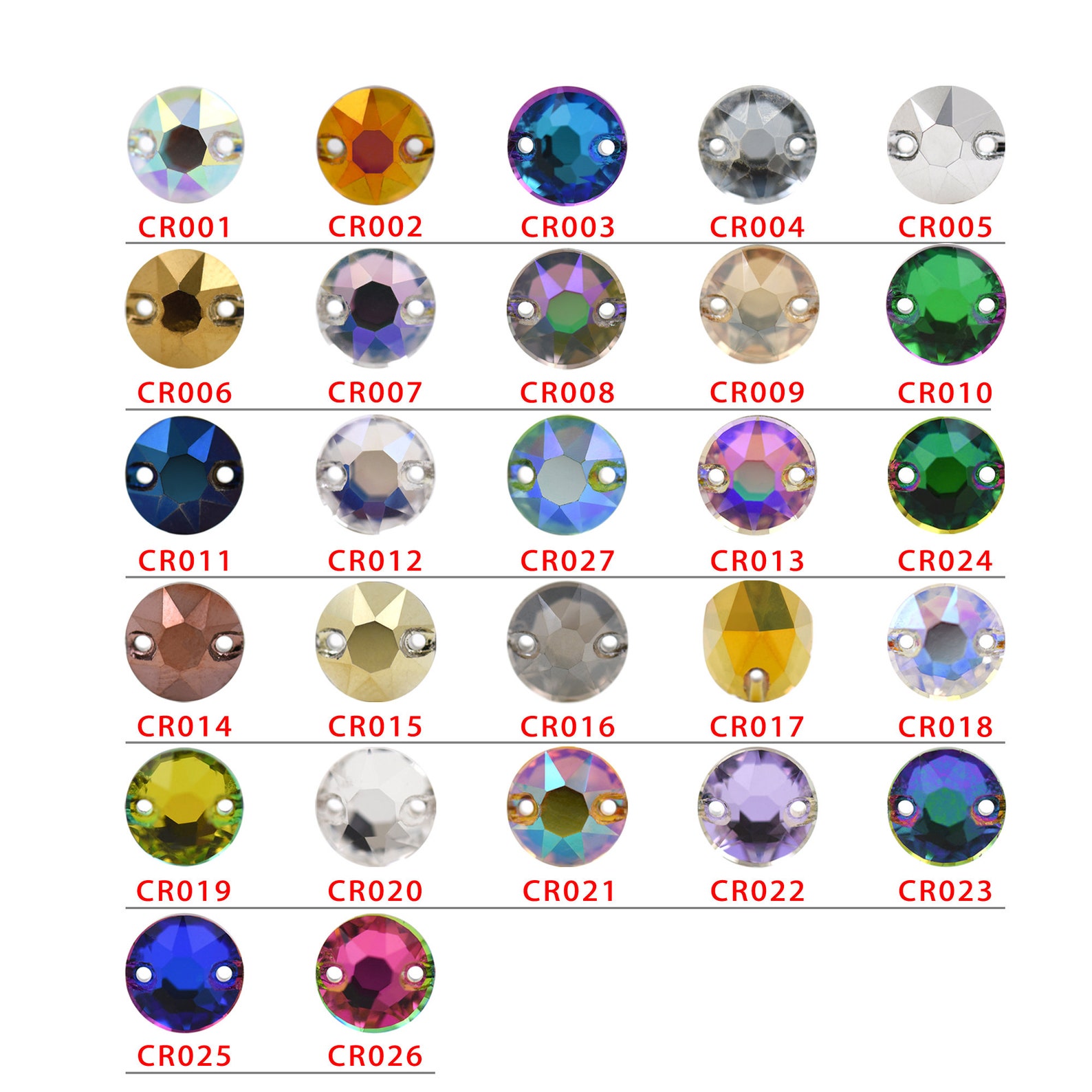 Faceted Cone Round Sew-on Rhinestoneglass Sewing Crystal - Etsy