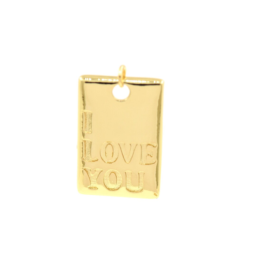 Shiny Gold Square Pendant,good Luck Medallion,lucky Charm Pendant ...