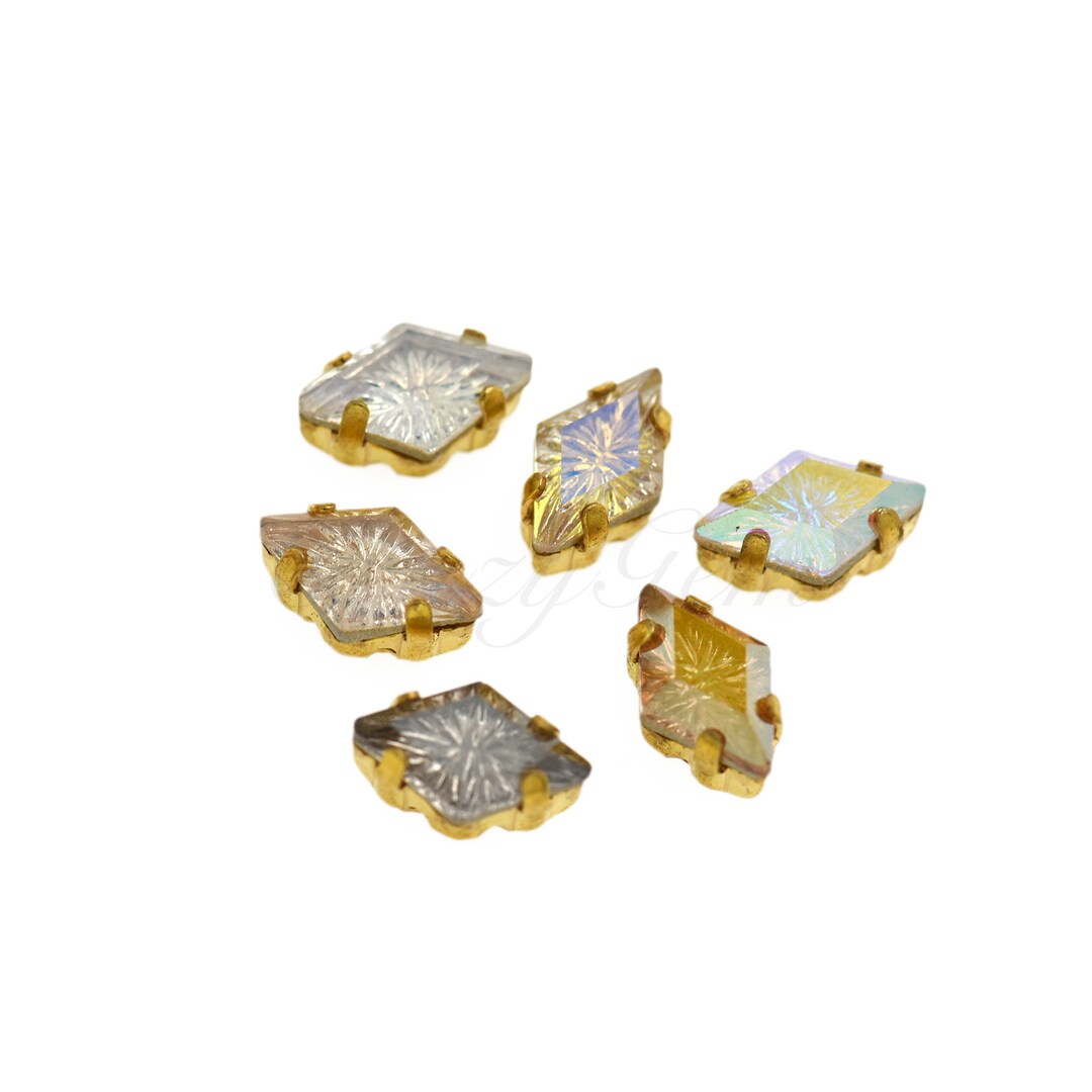 Rhombus Claw Rhinestone Multiple Colors Available DIY Jewelry Making ...