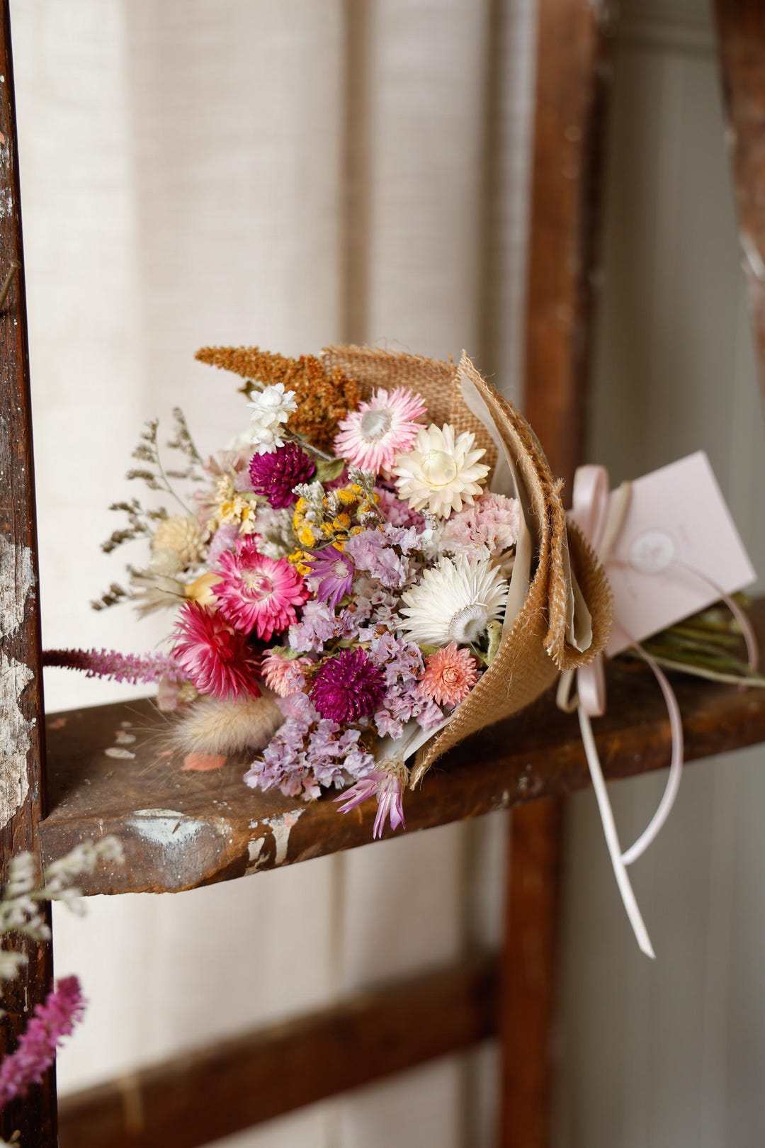 Everlasting Dried Flower Posy | Garden-grown | Wildflower Bouquet | Eco ...