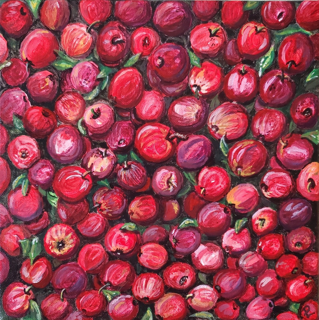 Red Apples Painting, Apple Still Life, Apple Fruit Painting, Fall ...