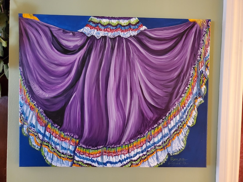 Mexican Dancer Hispanic Art Painting Latin Art Dancer - Etsy
