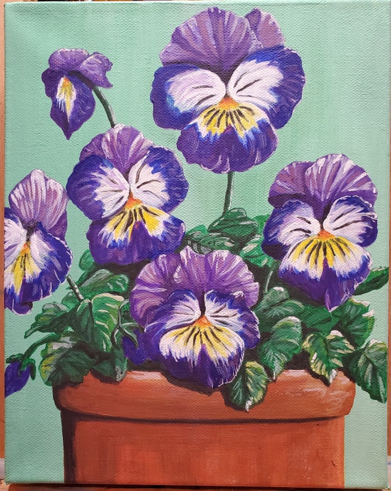 Pansy Flower Painting