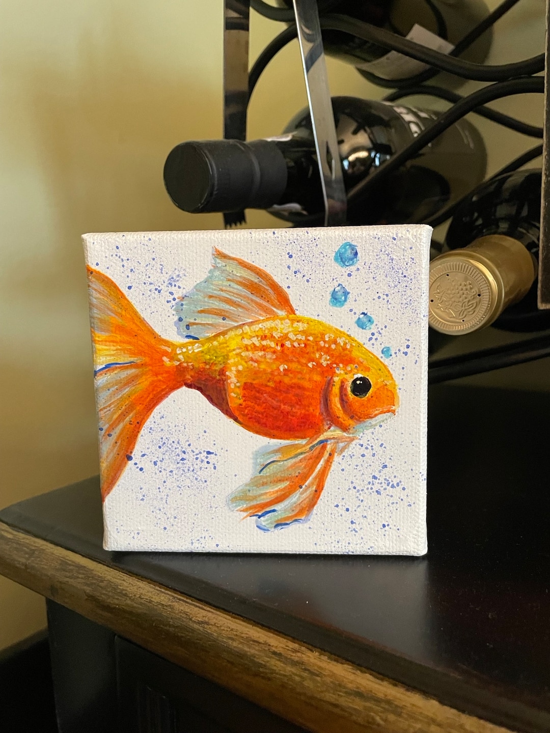 Goldfish, Fish Painting, Fish Art, Goldfish Artwork, Aquarium Fish Art ...