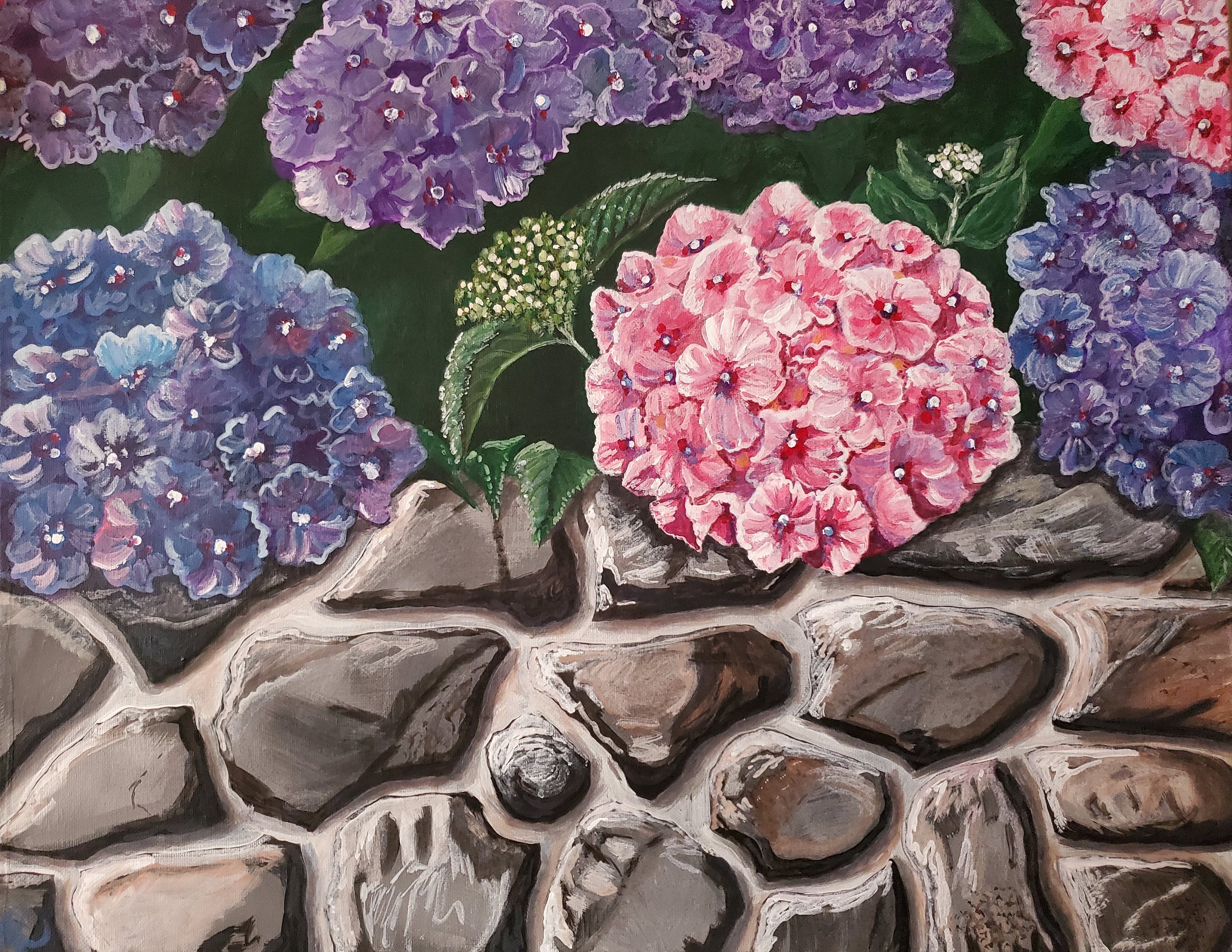 Pintura original de flores arte floral obras de arte floral | Etsy