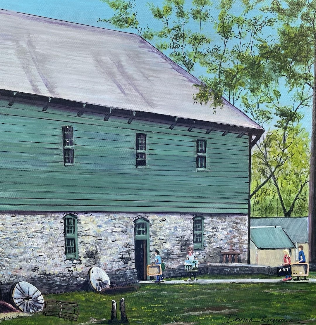 Burwell Morgan Mill Art at the Mill Painting, Grist Mill Virginia ...