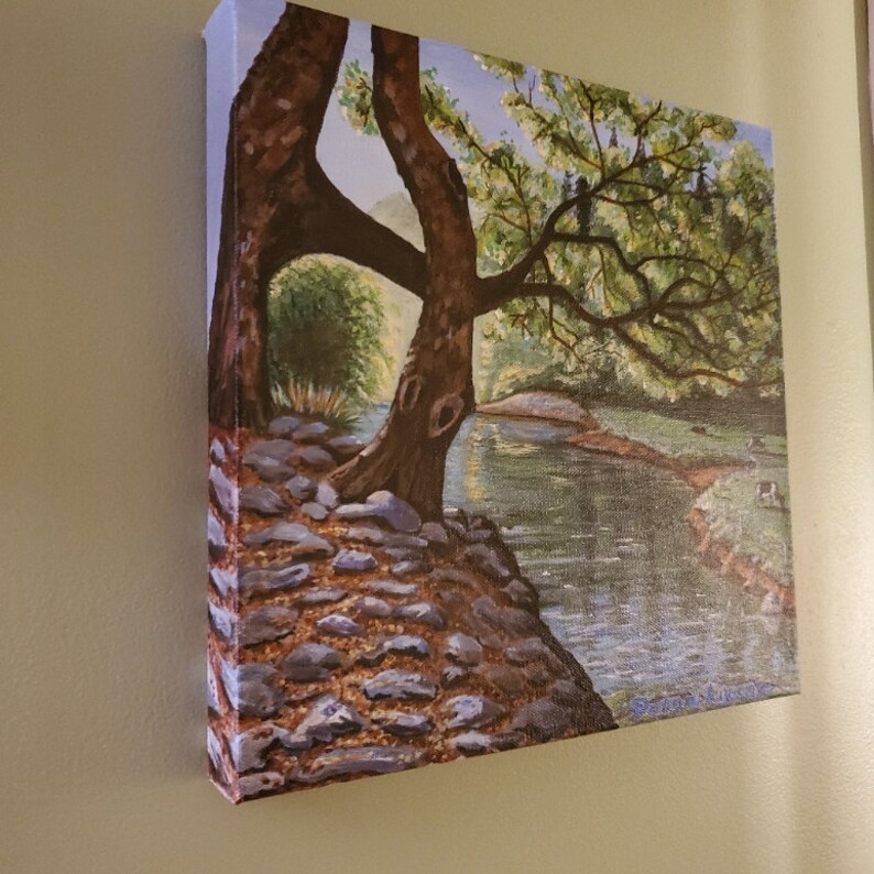 River Rocks, River Art, River Print, Landscape Print, Forest Stream ...