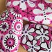 Set of 3 Hand-painted Stones Pretty Pink Kindness Rocks 360 Degree ...