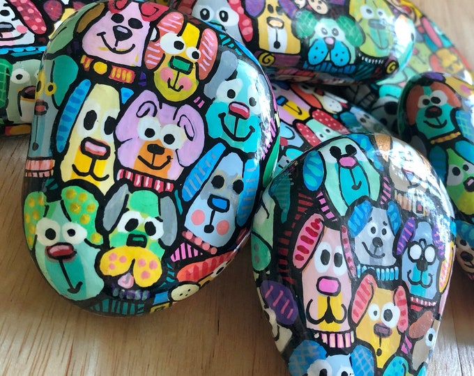 Gift for Dog Lovers Pup Rocks 2.0, Painted Both Sides Sold Individually ...