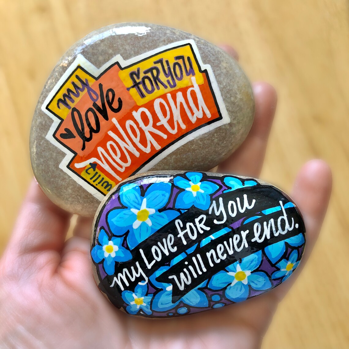 I Will Always Love You Painted Rocks · Keepsake Art Stones · Memorial ...