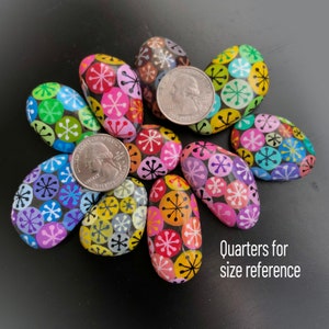 10 Small Colorful Starburst Hand-painted Stones Kindness - Etsy