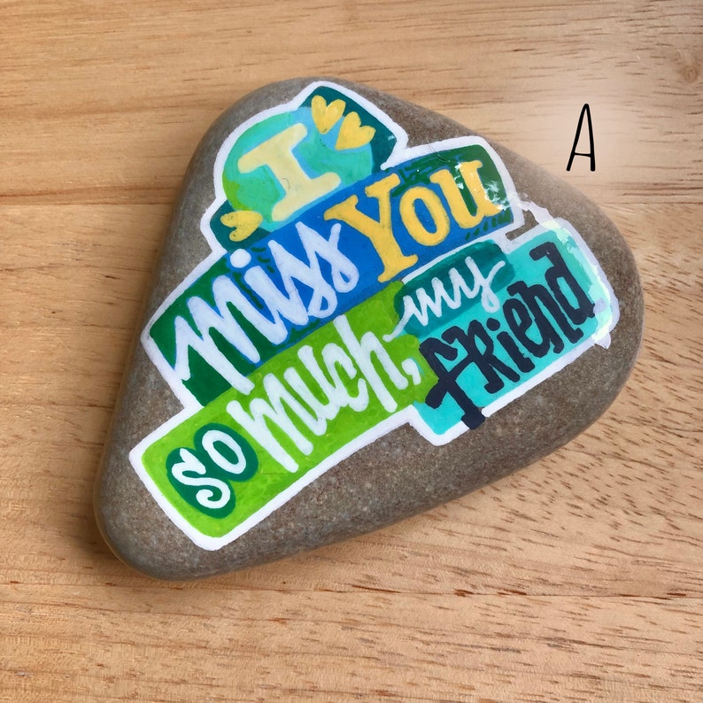 Memorial Painted Rocks Hand-painted Keepsake Art Stones in - Etsy