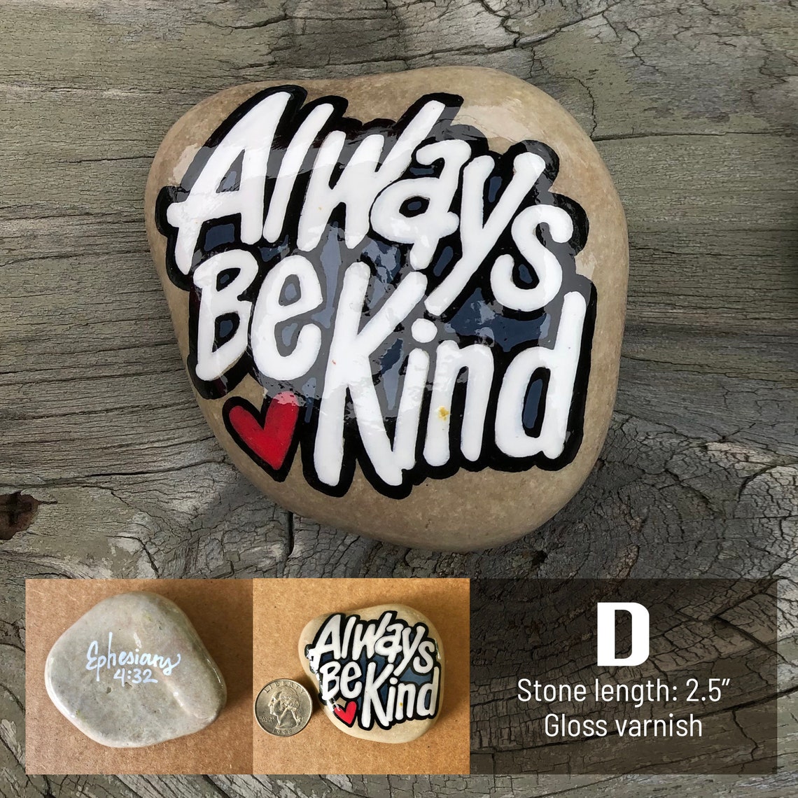 Bible verses painted rocks Always be kind Ephesians 4:32 | Etsy