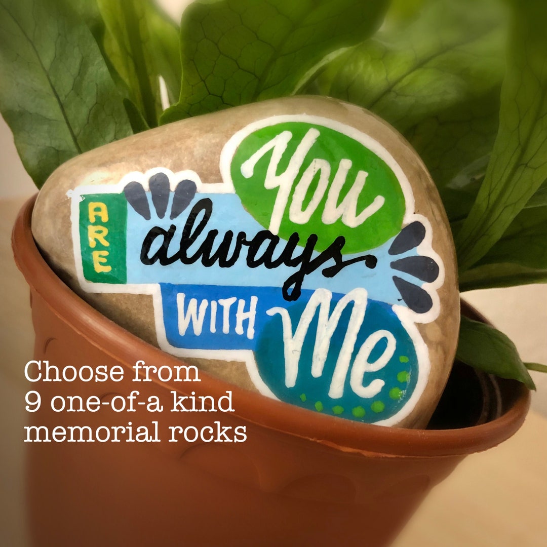 Memorial Painted Rocks · Keepsake Art Stones · in Memory of ...