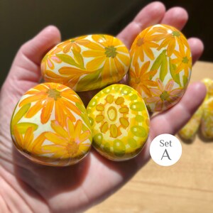 Fun & Pretty Painted Stones · Set of 4 or Set of 5 Art Rocks - Etsy