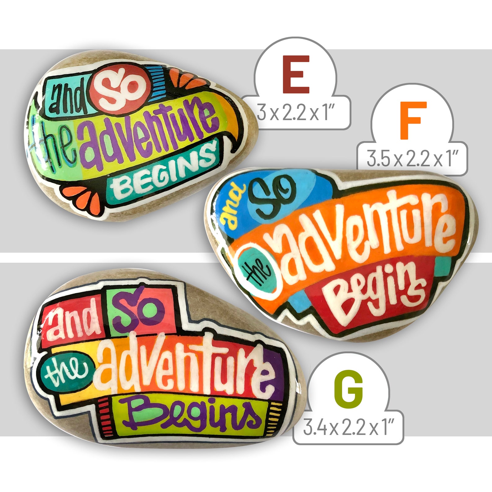 And so the Adventure Begins! Painted Rock · Adventure Painted Stone ...