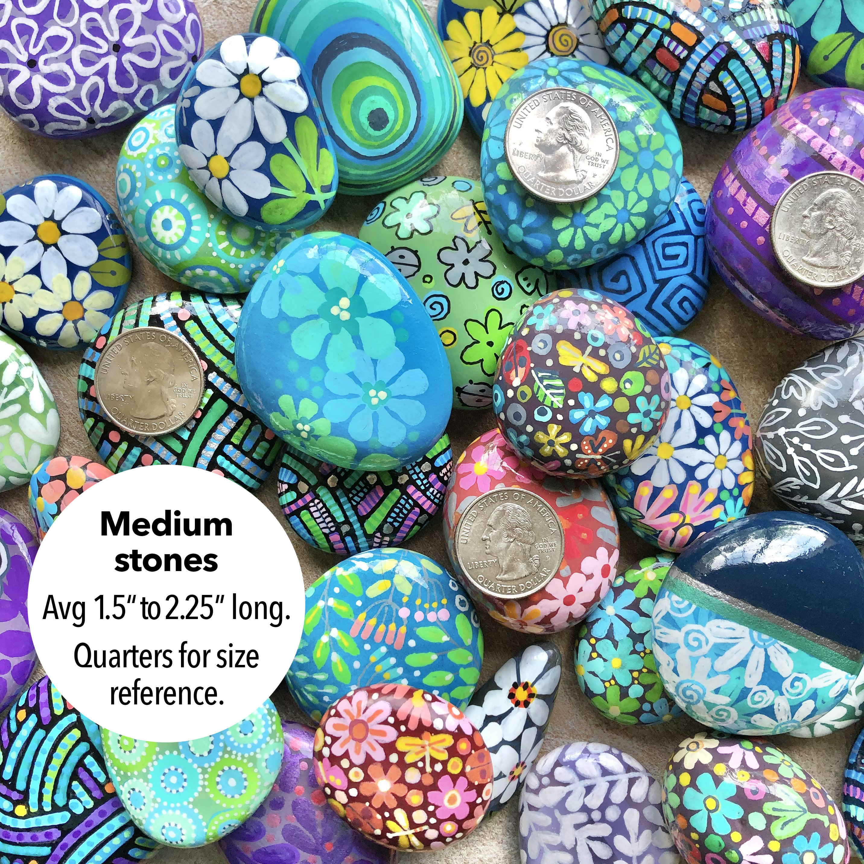 Grab Bags of Random, Pretty Stones · Fun, Hand-painted Rocks · Let Me ...