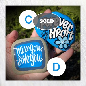 Memorial Painted Rocks Hand-painted Keepsake Art Stones in - Etsy