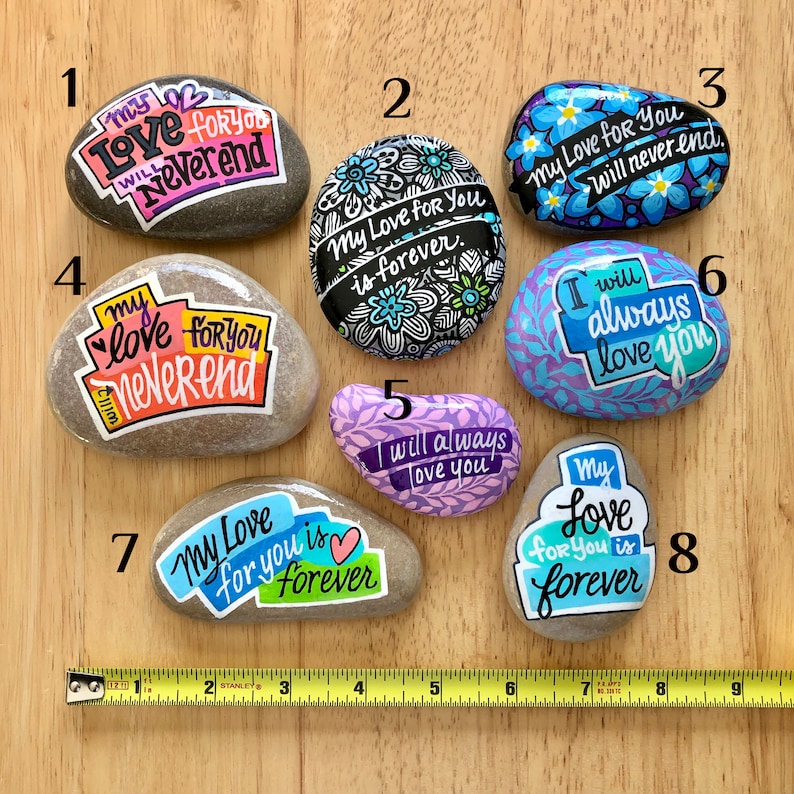 I Will Always Love You Painted Rocks · Keepsake Art Stones · Memorial ...