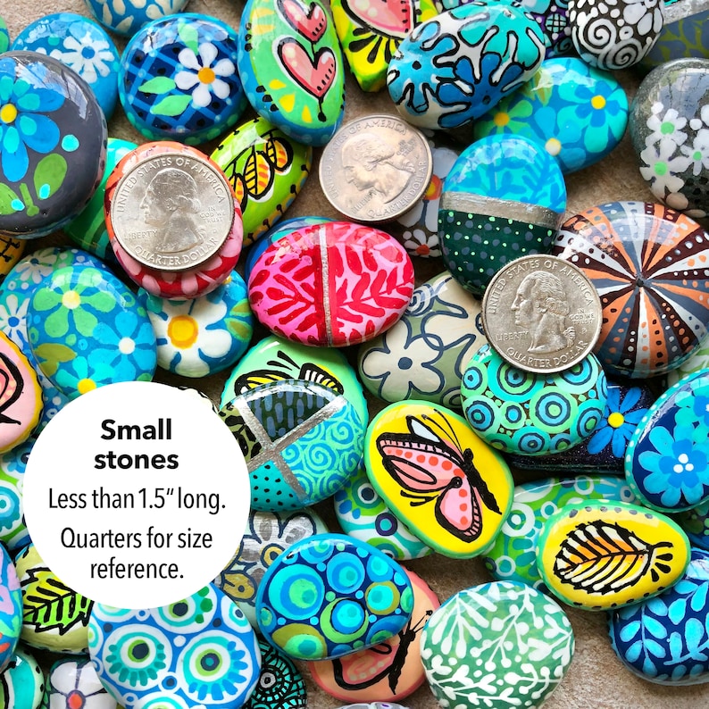 Grab Bags of Random, Pretty Stones · Fun, Hand-painted Rocks · Let Me ...