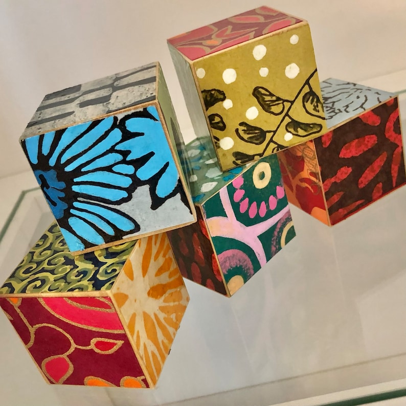 Wooden Blocks for Grown-up Kids, Like You! 2-inch Blocks Covered in Fun ...