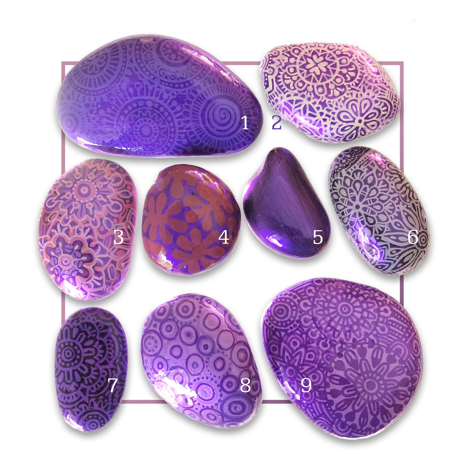 Purple-lovers Painted Rocks Purple Kindness Rocks Painted | Etsy