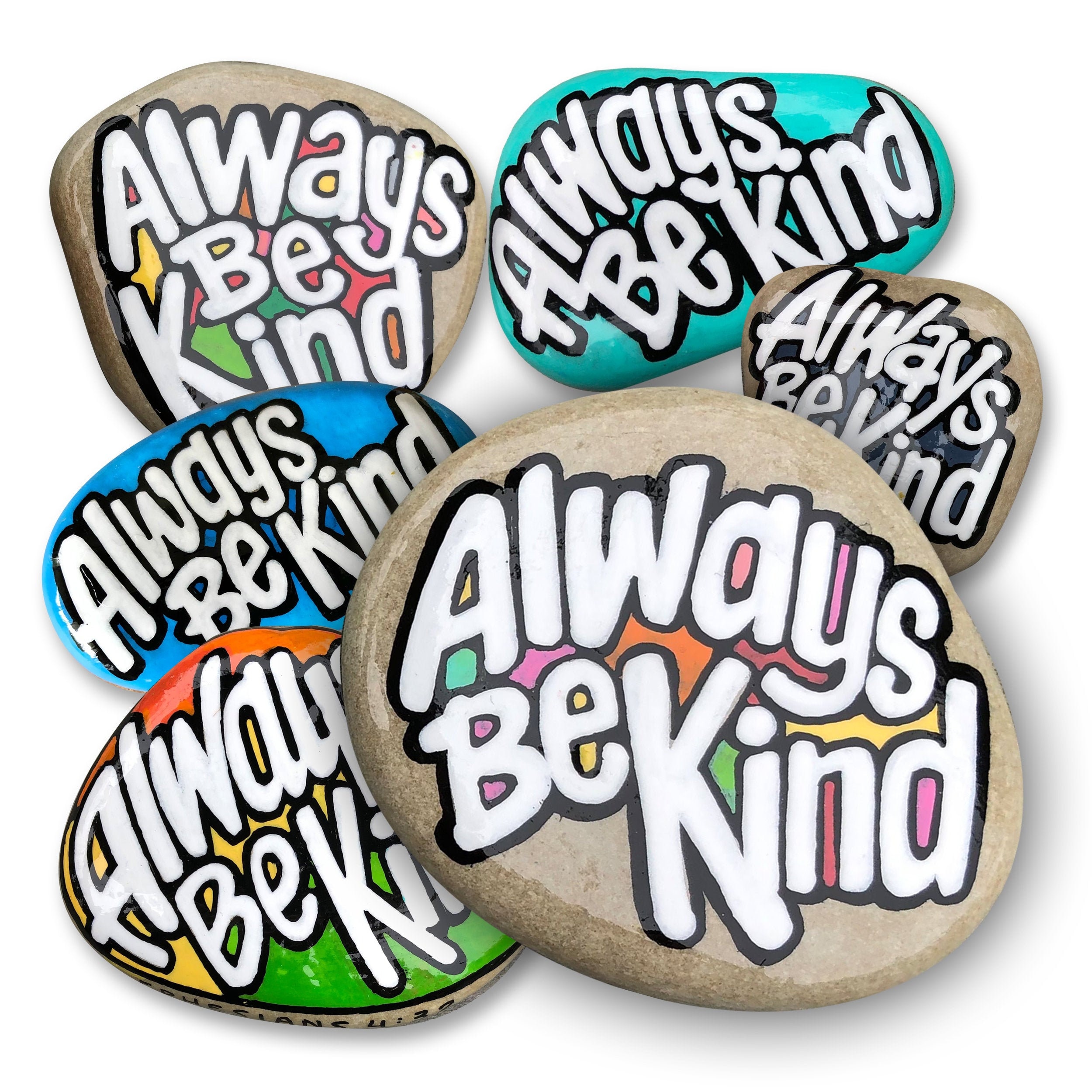 Bible Verses Painted Rocks Always Be Kind Ephesians 4:32 - Etsy UK