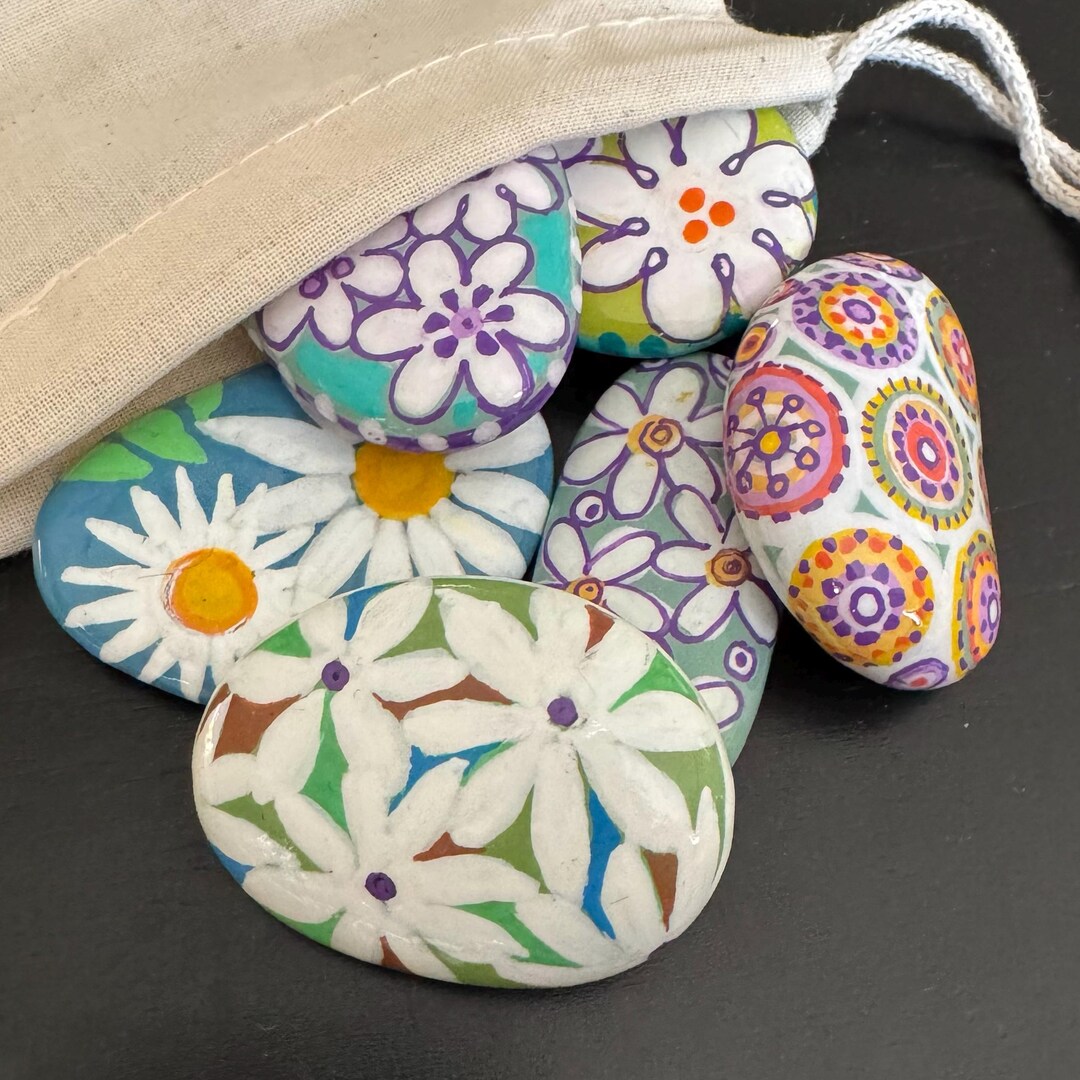 Adorable Hand-painted Stones Special Set of 6 Unique Kindness Rocks - Etsy