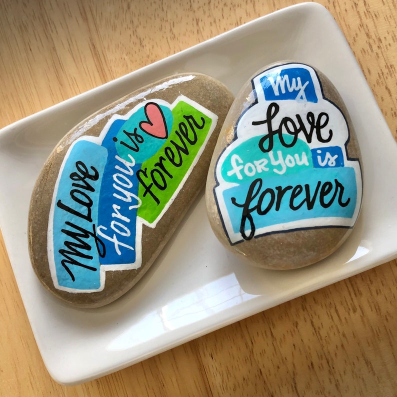 I Will Always Love You Painted Rocks · Keepsake Art Stones · Memorial ...