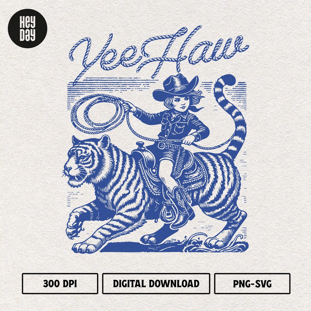 Retro Cowgirls SVG/PNG Yee Haw Cowgirls Yeehaw Illustration Western ...