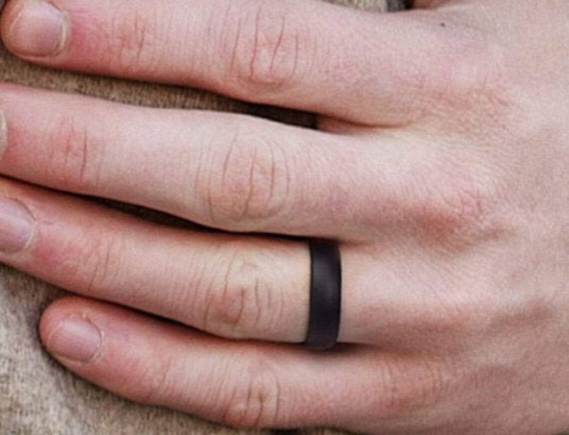 Silicone Ring 3 Pack Black Ultra Thin Profile Wedding - Etsy