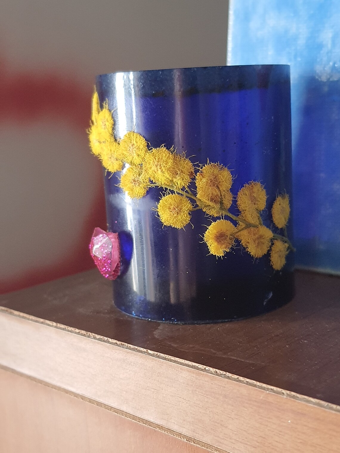 Epoxy Resin Vase With Dried Flowers and a Heart in Epoxy Resin - Etsy