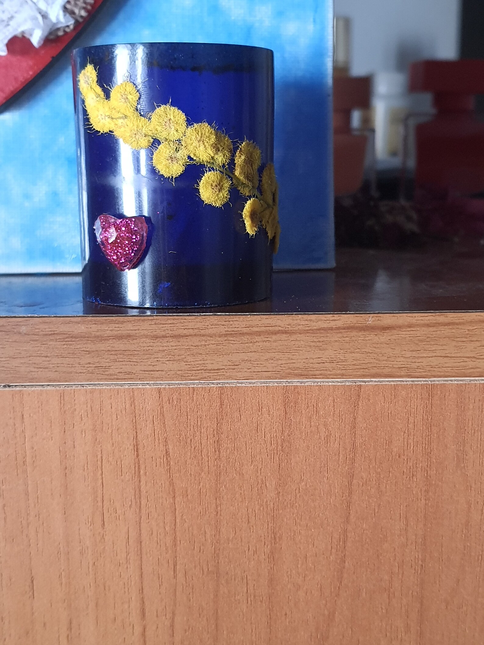 Epoxy Resin Vase With Dried Flowers and a Heart in Epoxy Resin - Etsy