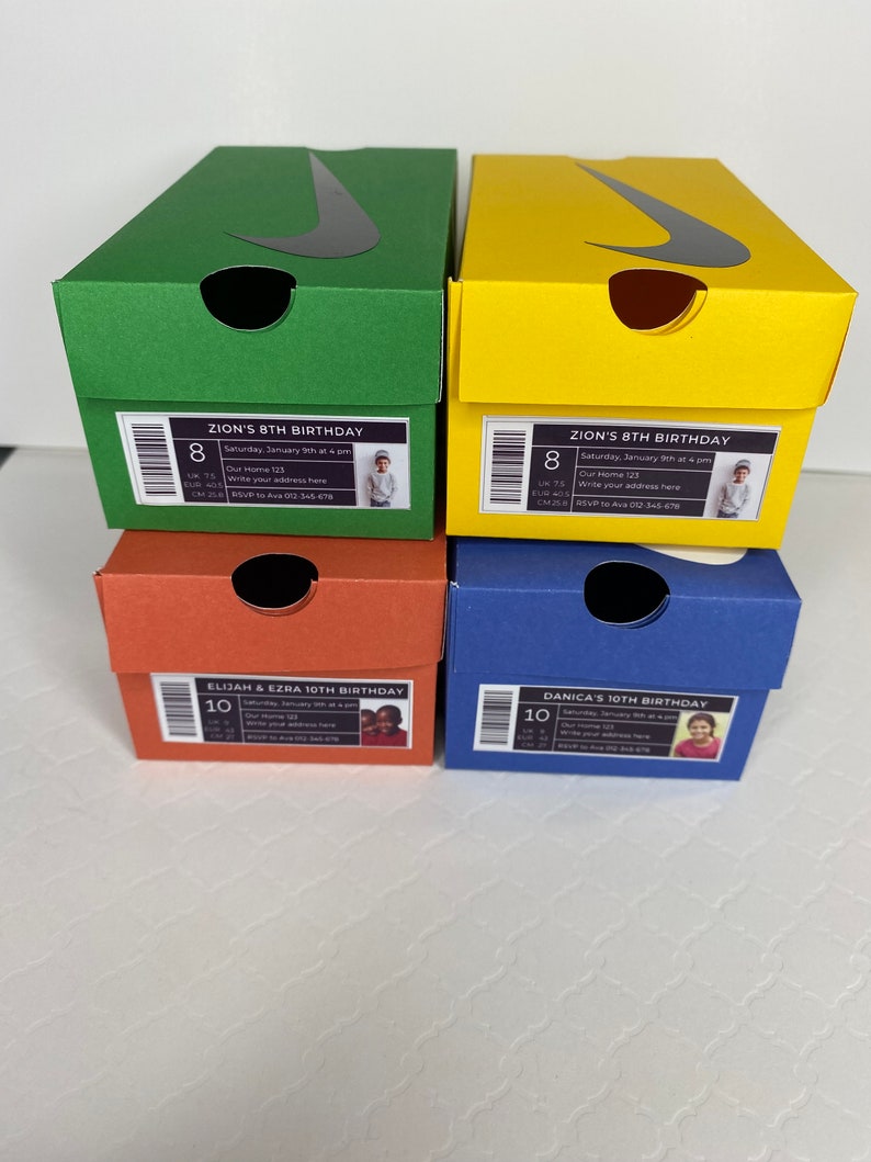 Logo Mini Shoe Box Party Favor Personalized Label Available - Etsy