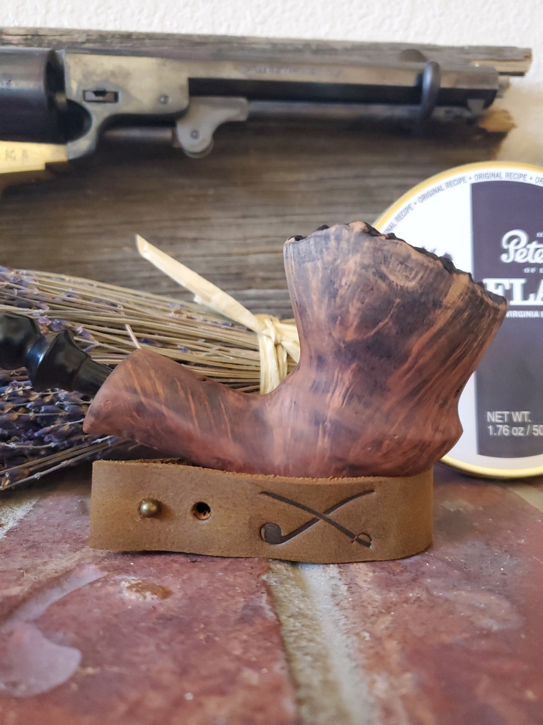 Leather Strap Pipe Stand - Etsy