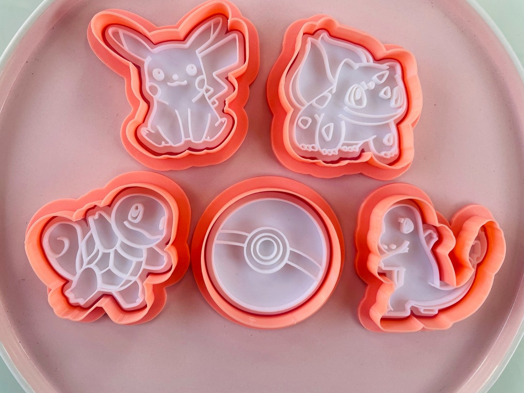 Pokemon Cutter & Embosser Set Cookie Cutters Stamp - Etsy