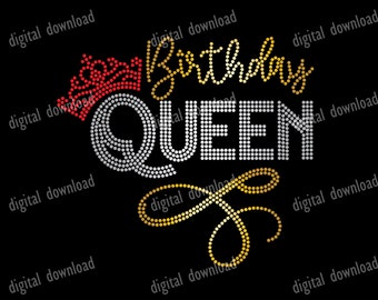 Birthday Rhinestone Svg | Etsy