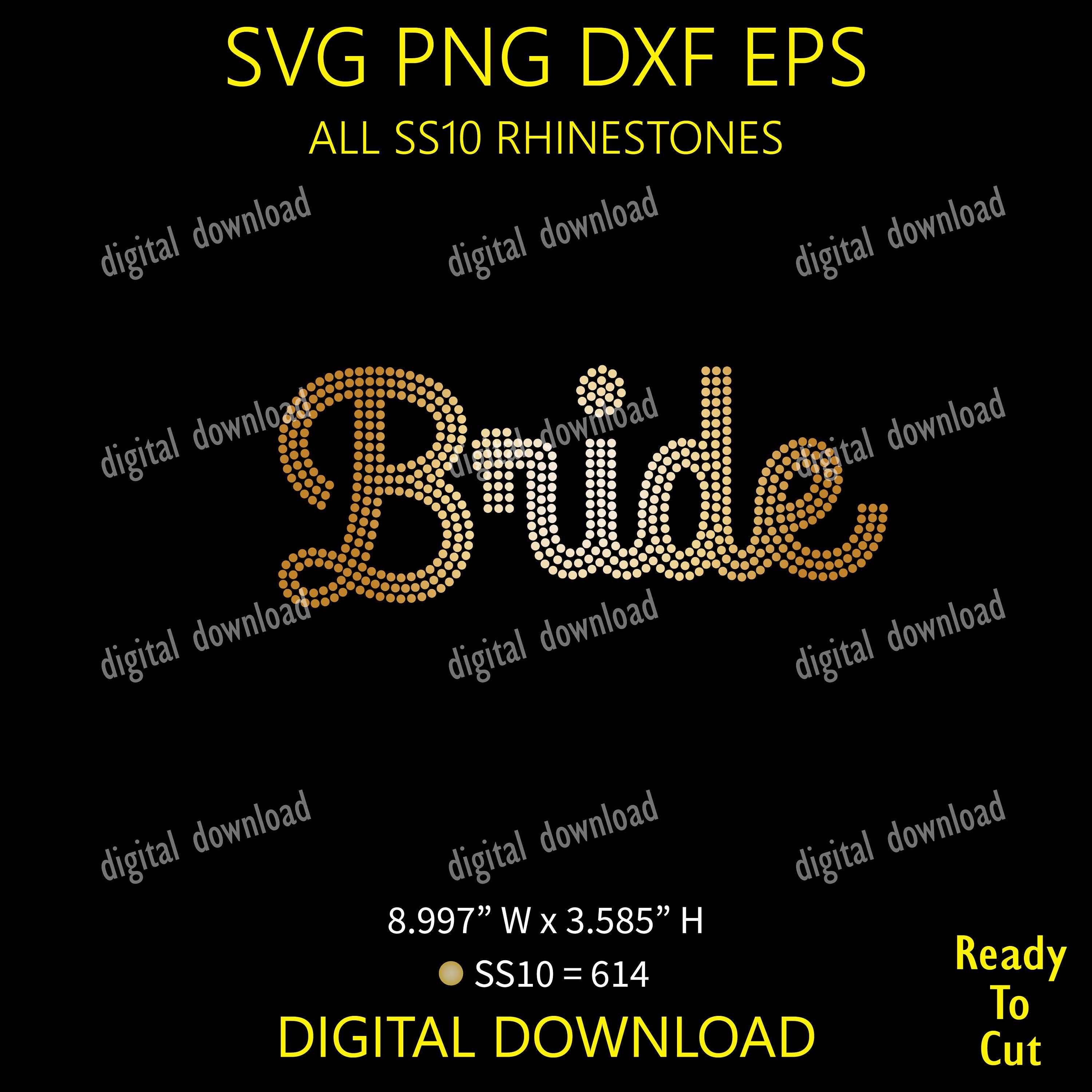 Bride Rhinestone Template for Cricut Bride SVG Shirt Design | Etsy