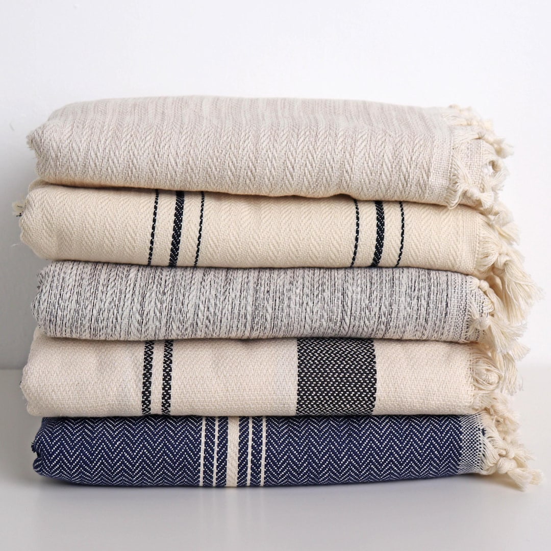 Turkish Cotton Throw Blanket, Sofa Couch Cover, Ecofriendly Blanket ...