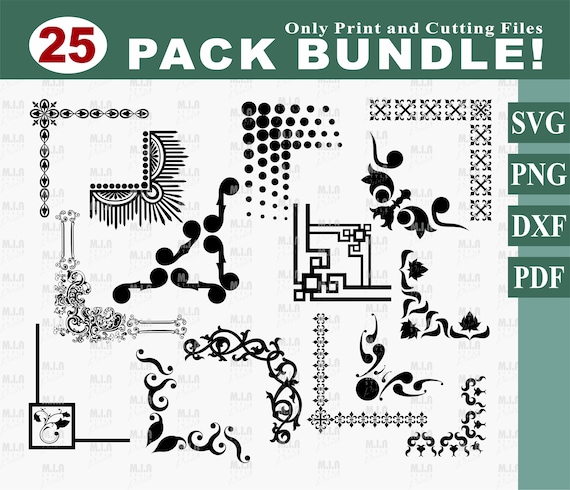 Corner SVG Bundle Corner Svg Decorative Frame Corners Svg | Etsy