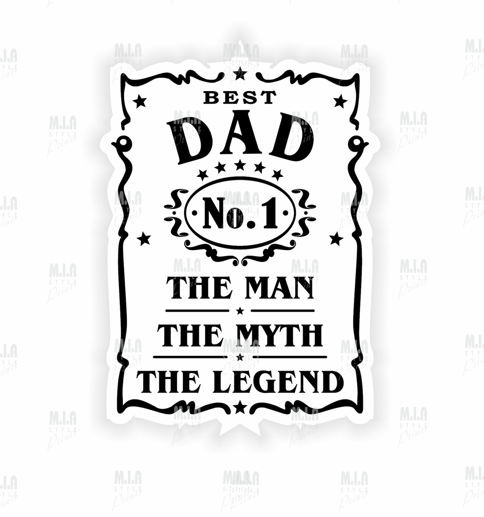 Best Dad No.1 Svg Father's Day SVG Whiskey Label Daddy - Etsy