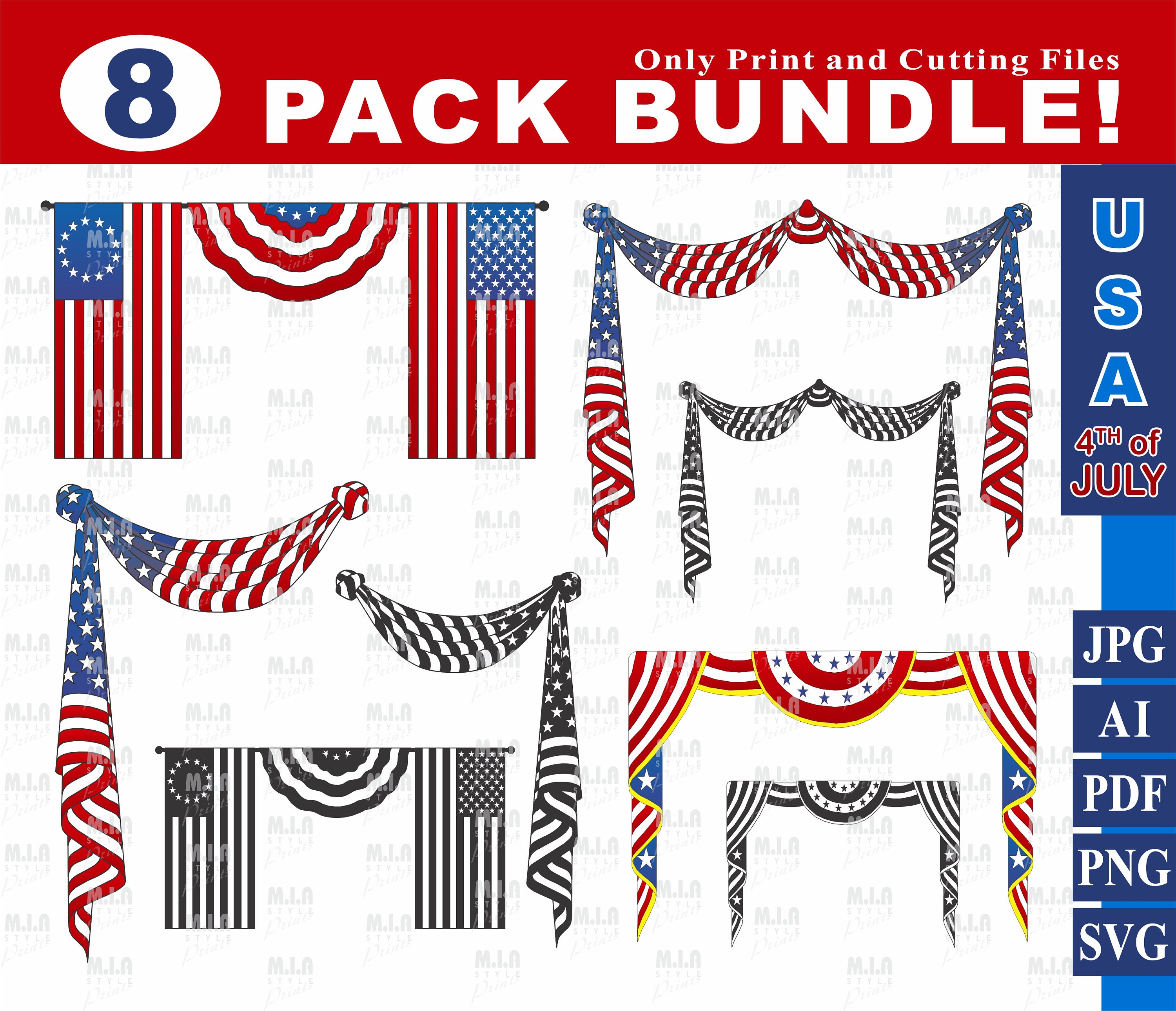 Frame Corners SVG Bundle, 4th of July SVG, America Flag Borders Svg ...