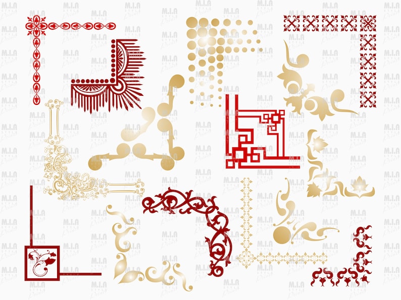 Corner SVG Bundle, Corner Svg, Decorative Frame Corners Svg, Floral ...