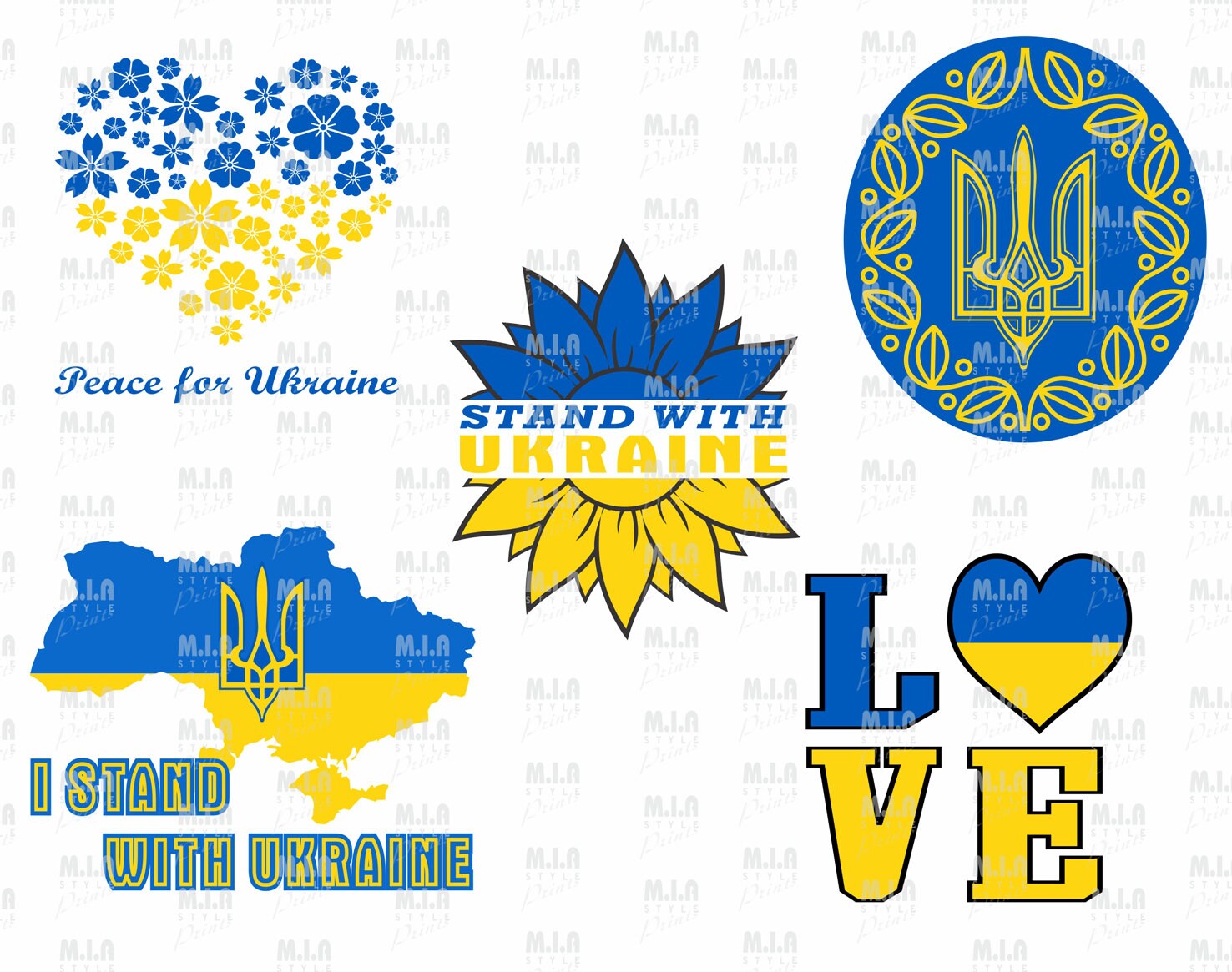 Ukraine SVG Bundle, Stand With Ukraine, Peace Love SVG, Stop War Svg ...